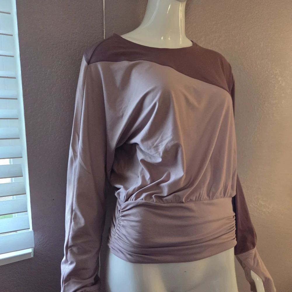 Tahari | Tops | Tahari Sport Twotone Long Sleeve Top Nwt | Poshmark